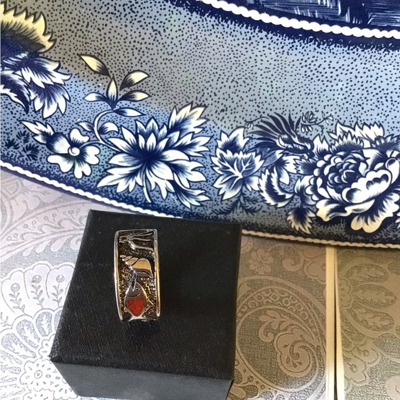 Hopi | Jewelry | Vintage 925 Hopi Sea Design Turquoise Ring | Poshmark